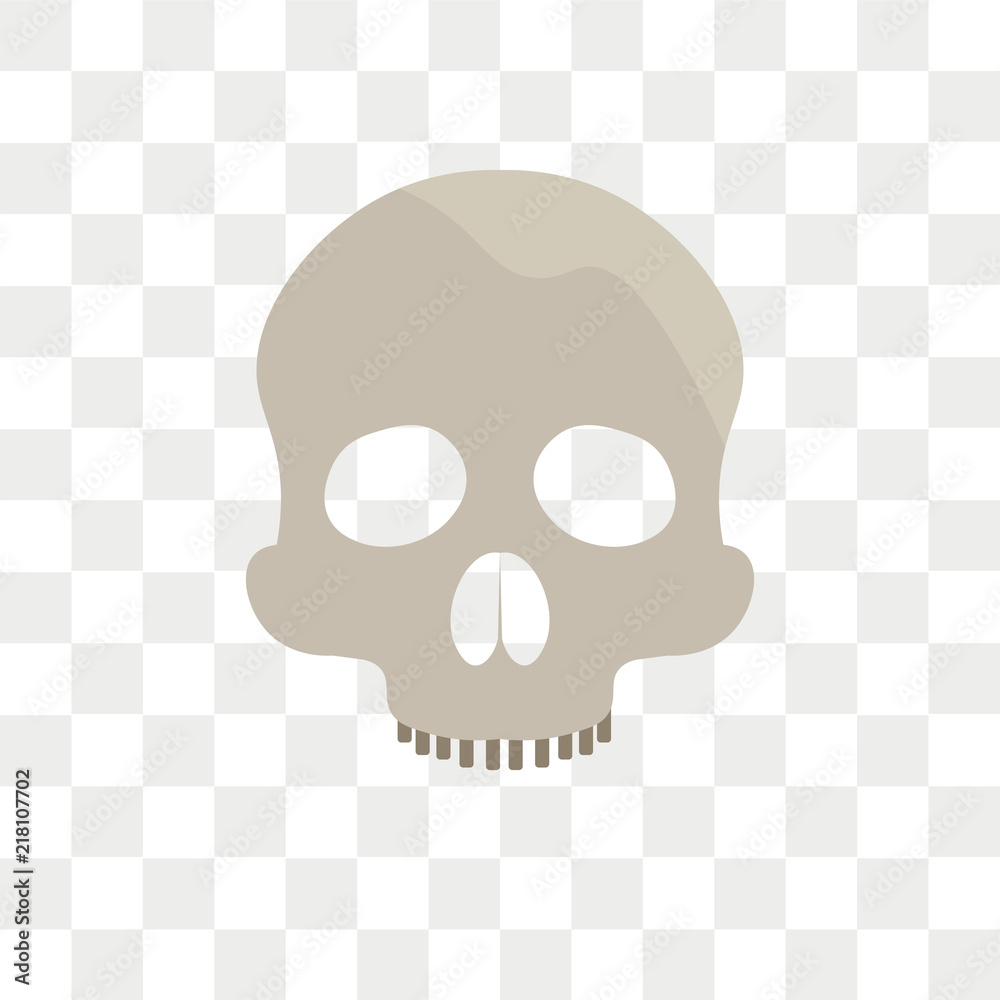 Skull vector icon isolated on transparent background, Skull logo design ...