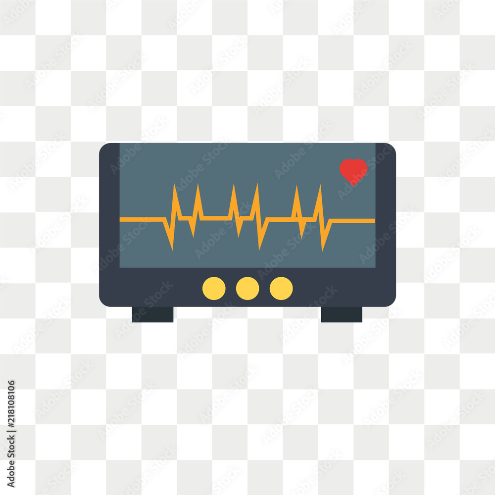 Cardiogram vector icon isolated on transparent background, Cardiogram ...
