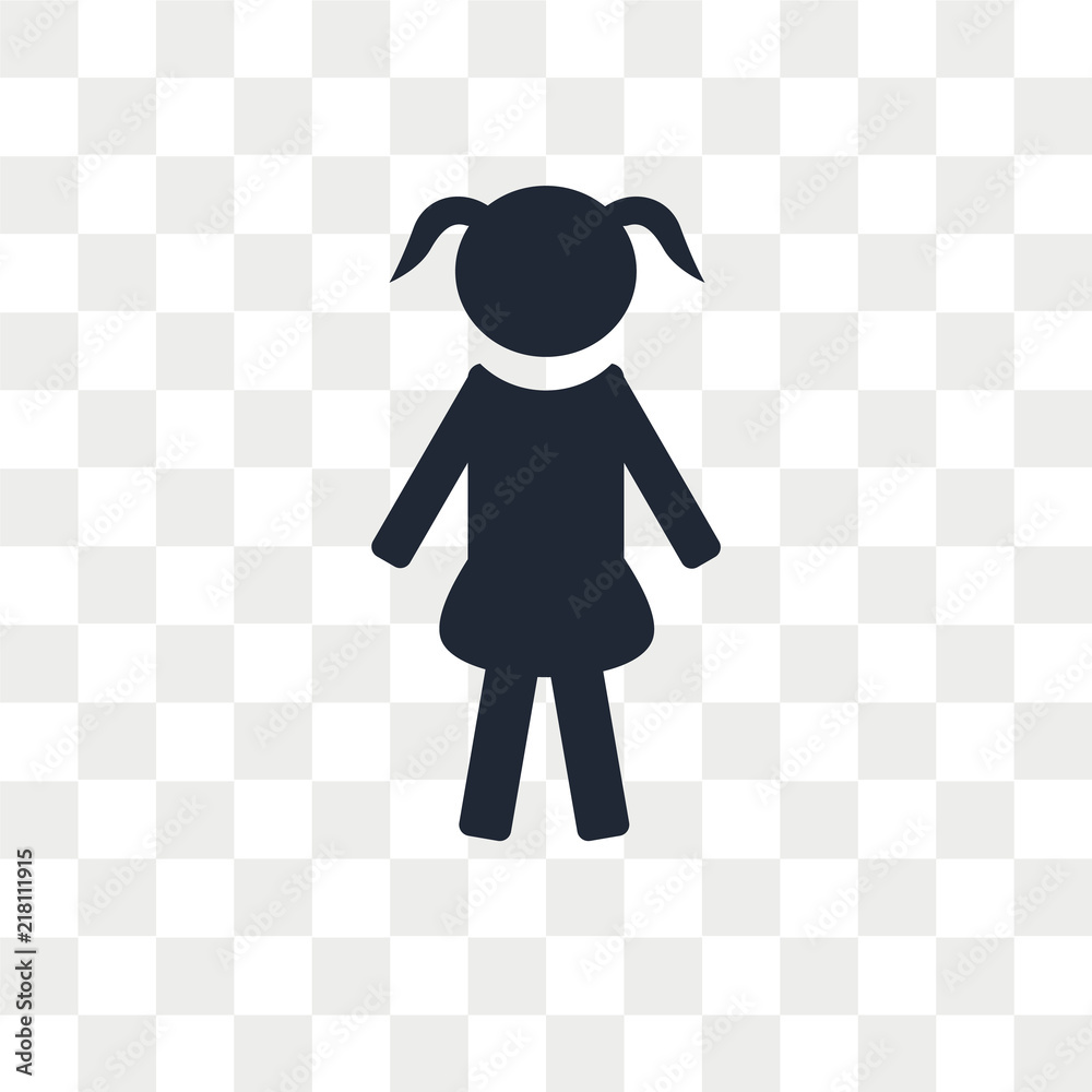 Child vector icon isolated on transparent background, Child logo design ...