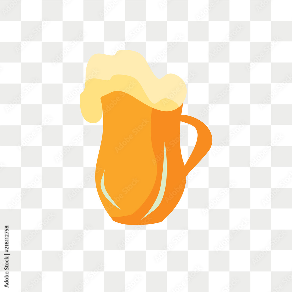 Beer vector icon isolated on transparent background, Beer logo design ...