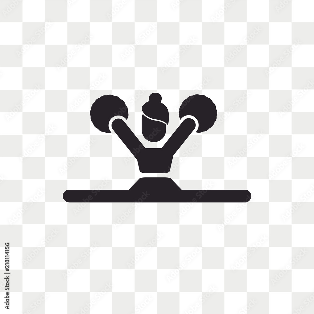 Cheerleader vector icon isolated on transparent background, Cheerleader ...