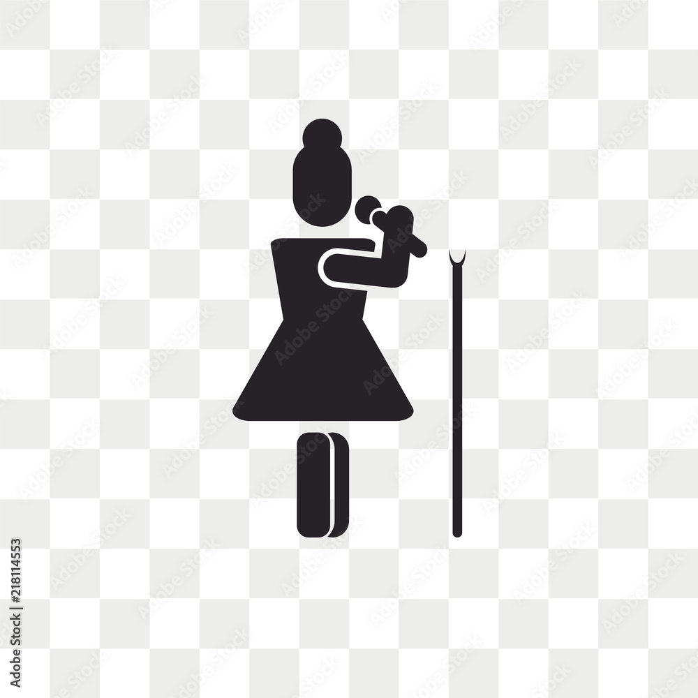 Singing vector icon isolated on transparent background, Singing logo ...