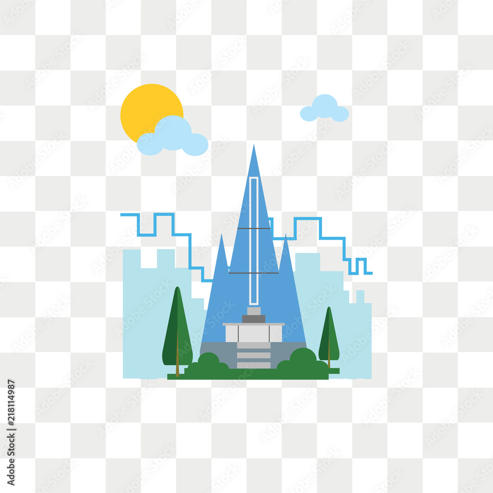 Pyongyang vector icon isolated on transparent background, Pyongyang ...