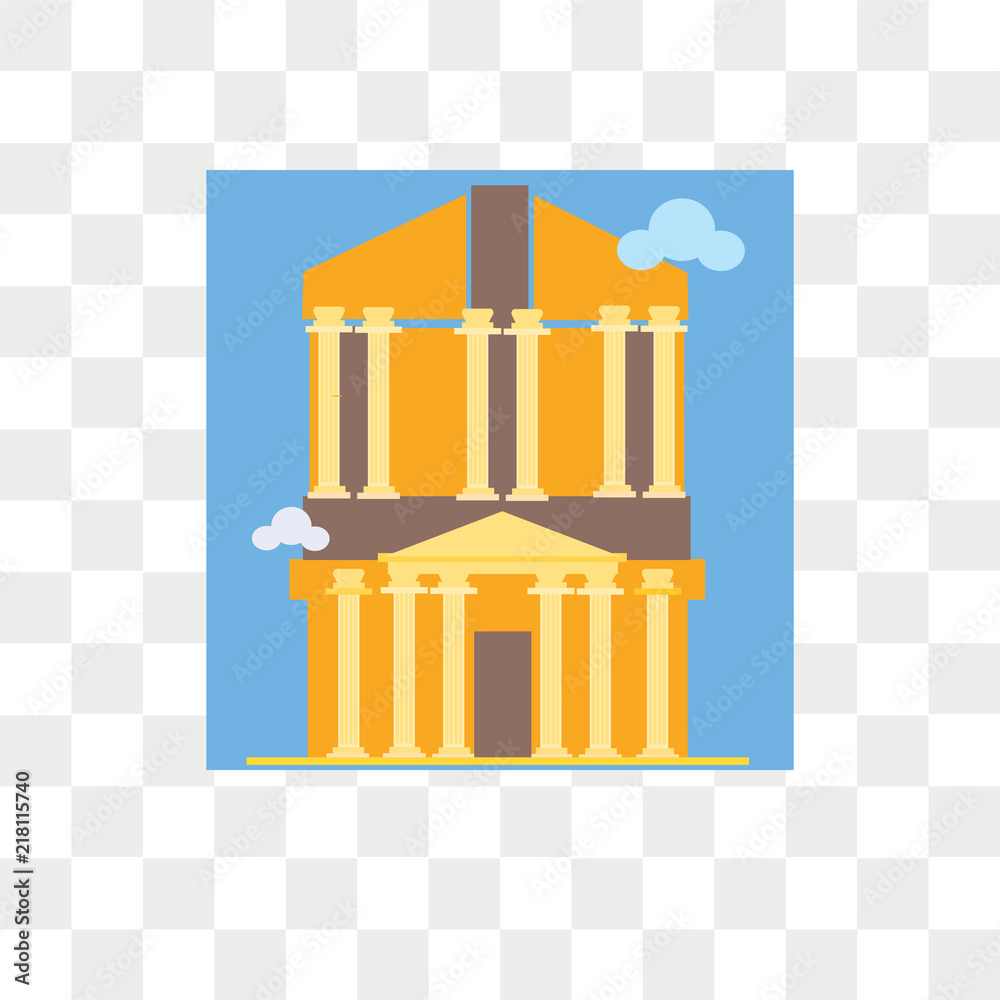 Petra vector icon isolated on transparent background, Petra logo design ...