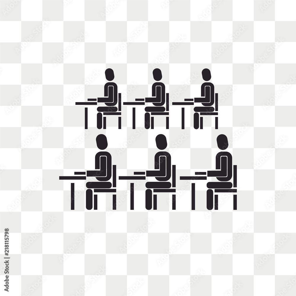 Classroom vector icon isolated on transparent background, Classroom ...