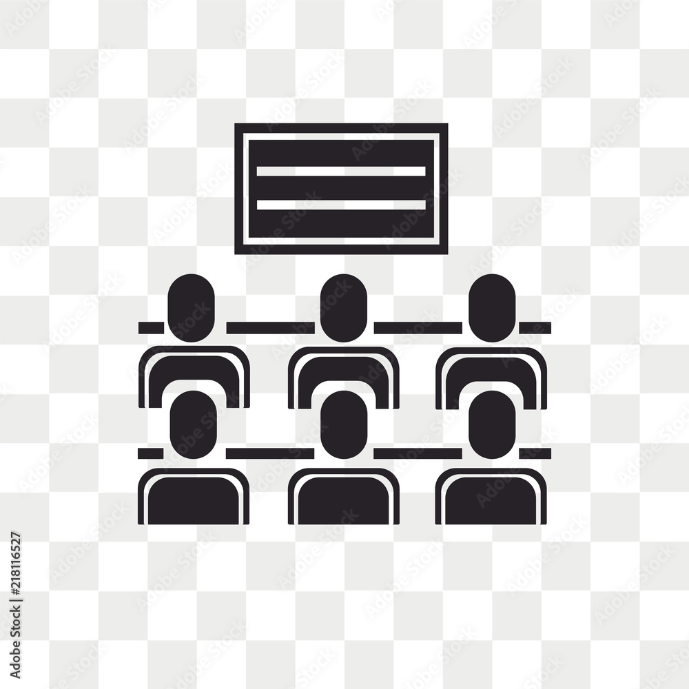 Classroom vector icon isolated on transparent background, Classroom ...