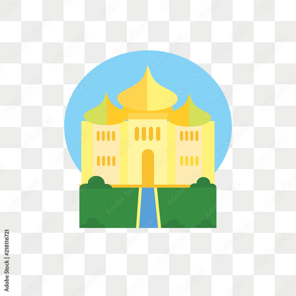Taj mahal vector icon isolated on transparent background, Taj mahal ...