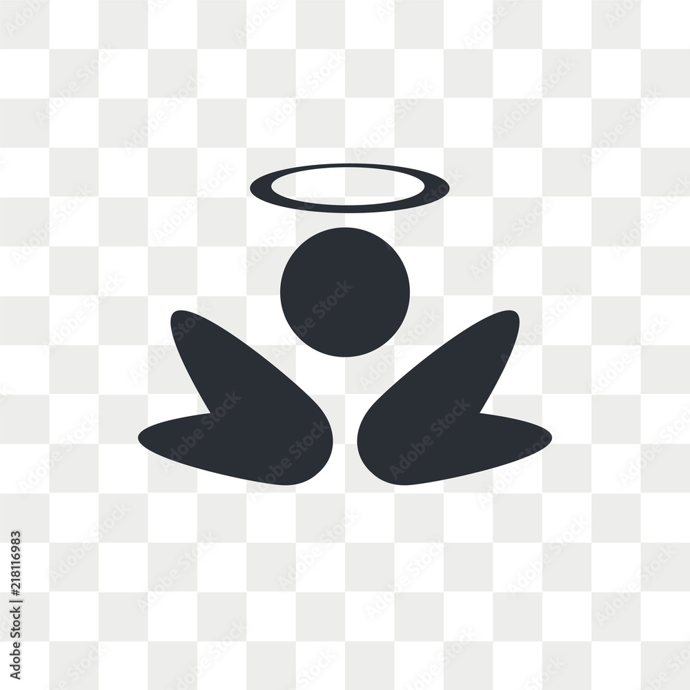 Angel vector icon isolated on transparent background, Angel logo design ...