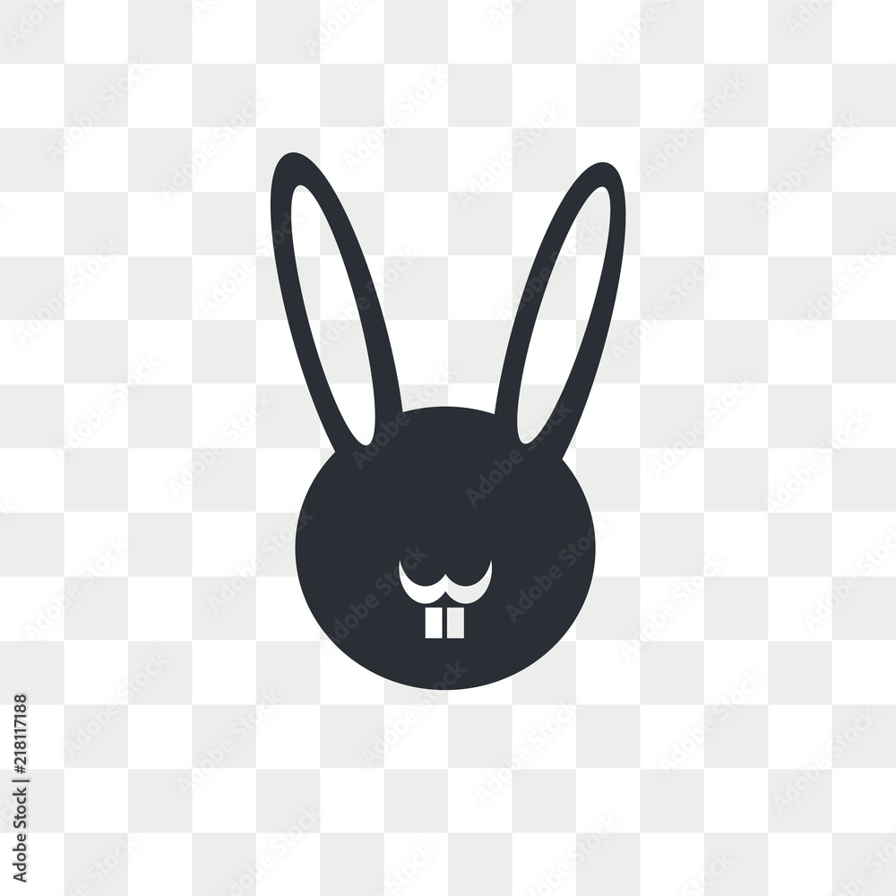Rabbit vector icon isolated on transparent background, Rabbit logo ...