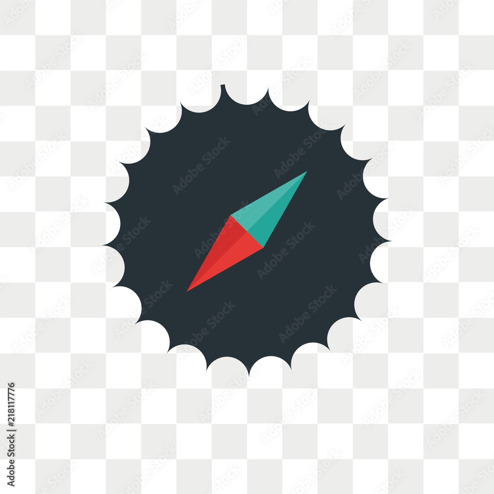 Compass vector icon isolated on transparent background, Compass logo ...