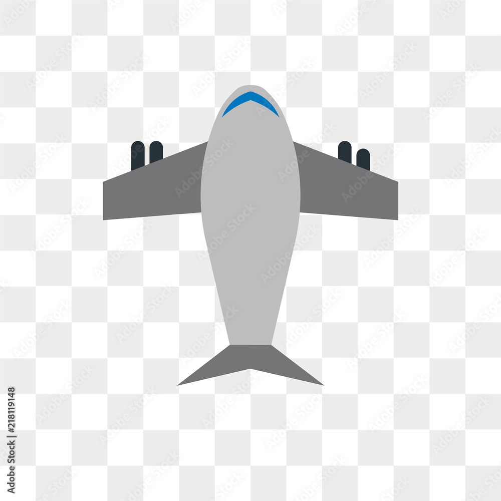 Airplane vector icon isolated on transparent background, Airplane logo ...