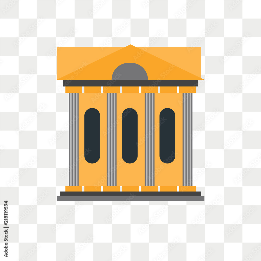Bank vector icon isolated on transparent background, Bank logo design ...