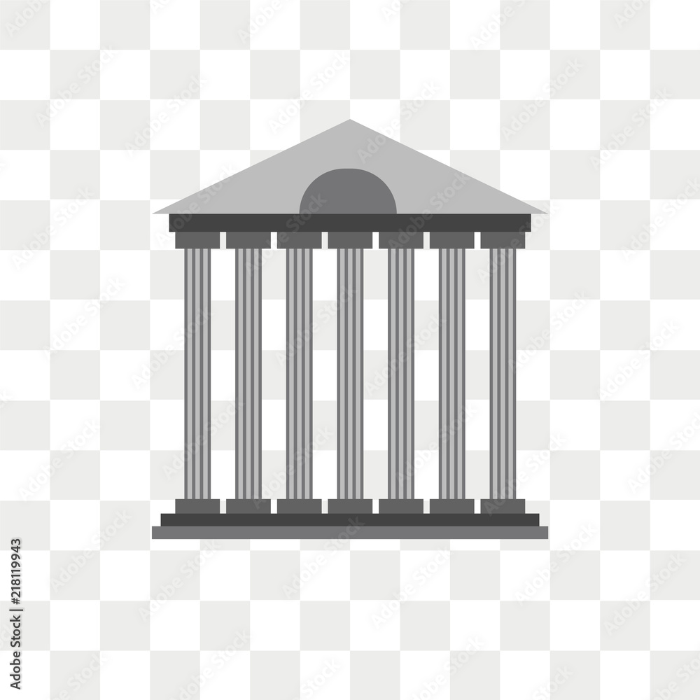 Museum vector icon isolated on transparent background, Museum logo ...