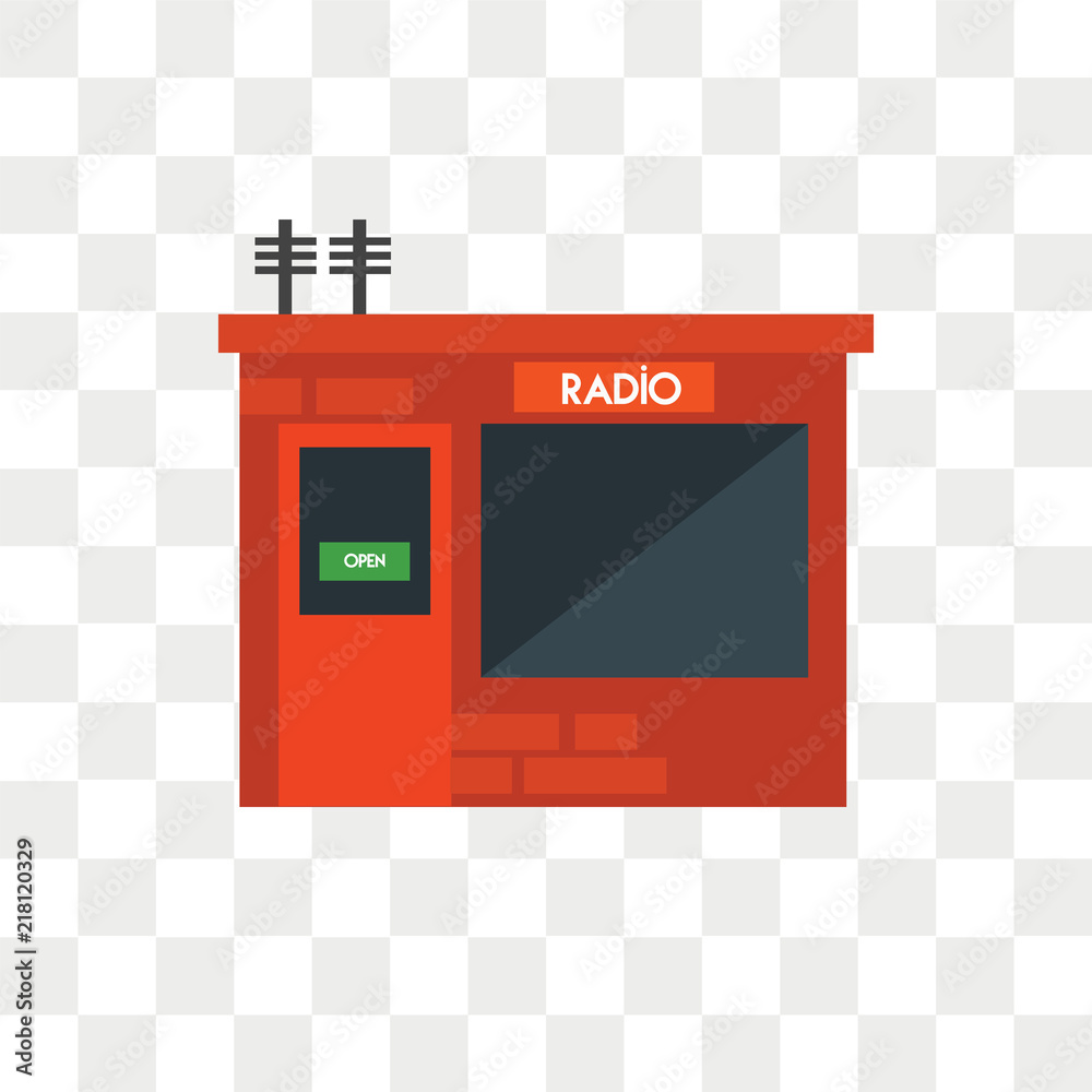 Radio vector icon isolated on transparent background, Radio logo design ...