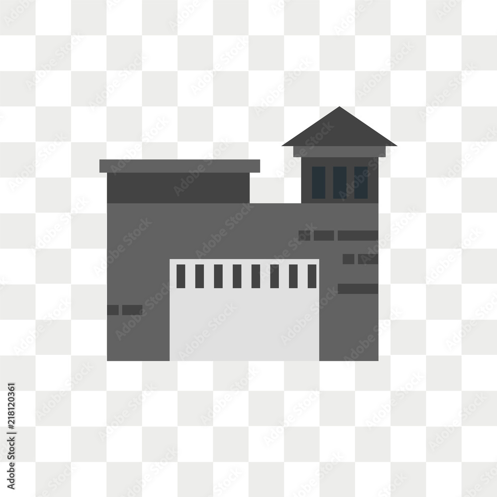 Prison vector icon isolated on transparent background, Prison logo ...