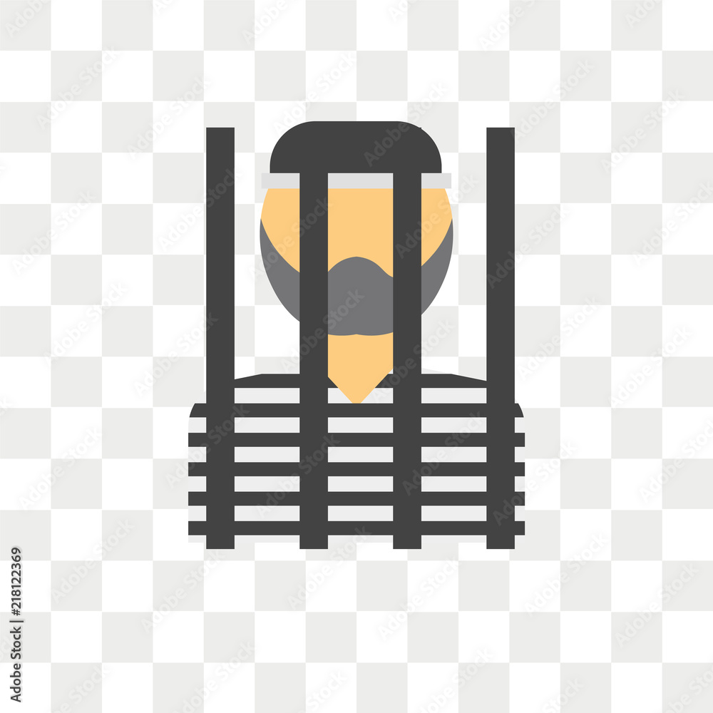 Prisoner vector icon isolated on transparent background, Prisoner logo ...