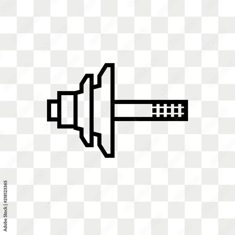 Dumbbell vector icon isolated on transparent background, Dumbbell logo ...