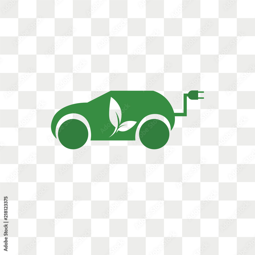 Hybrid car vector icon isolated on transparent background, Hybrid car ...