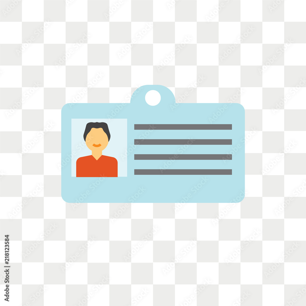 Id card vector icon isolated on transparent background, Id card logo ...