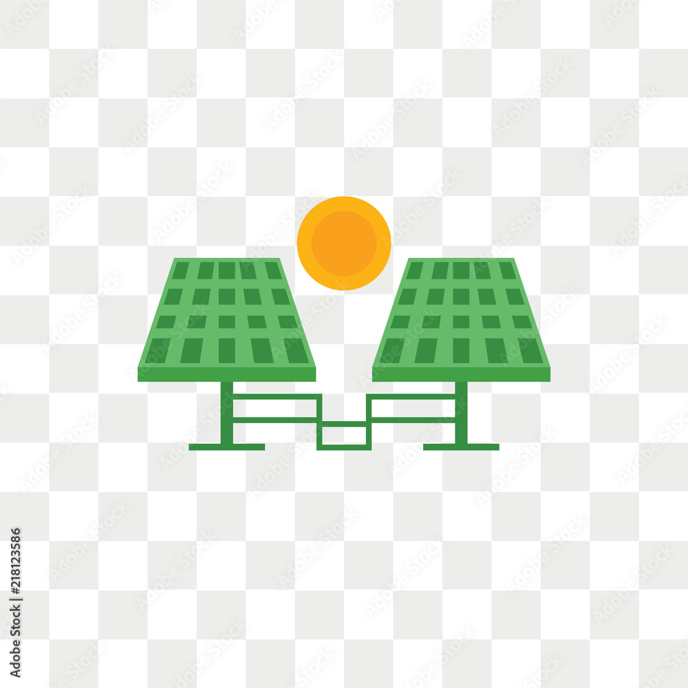Solar panel vector icon isolated on transparent background, Solar panel ...