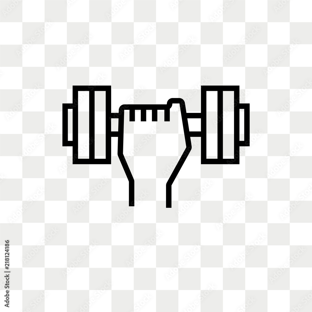 Dumbbell vector icon isolated on transparent background, Dumbbell logo ...