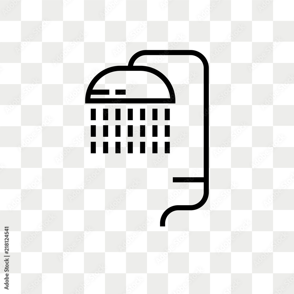 Shower vector icon isolated on transparent background, Shower logo ...