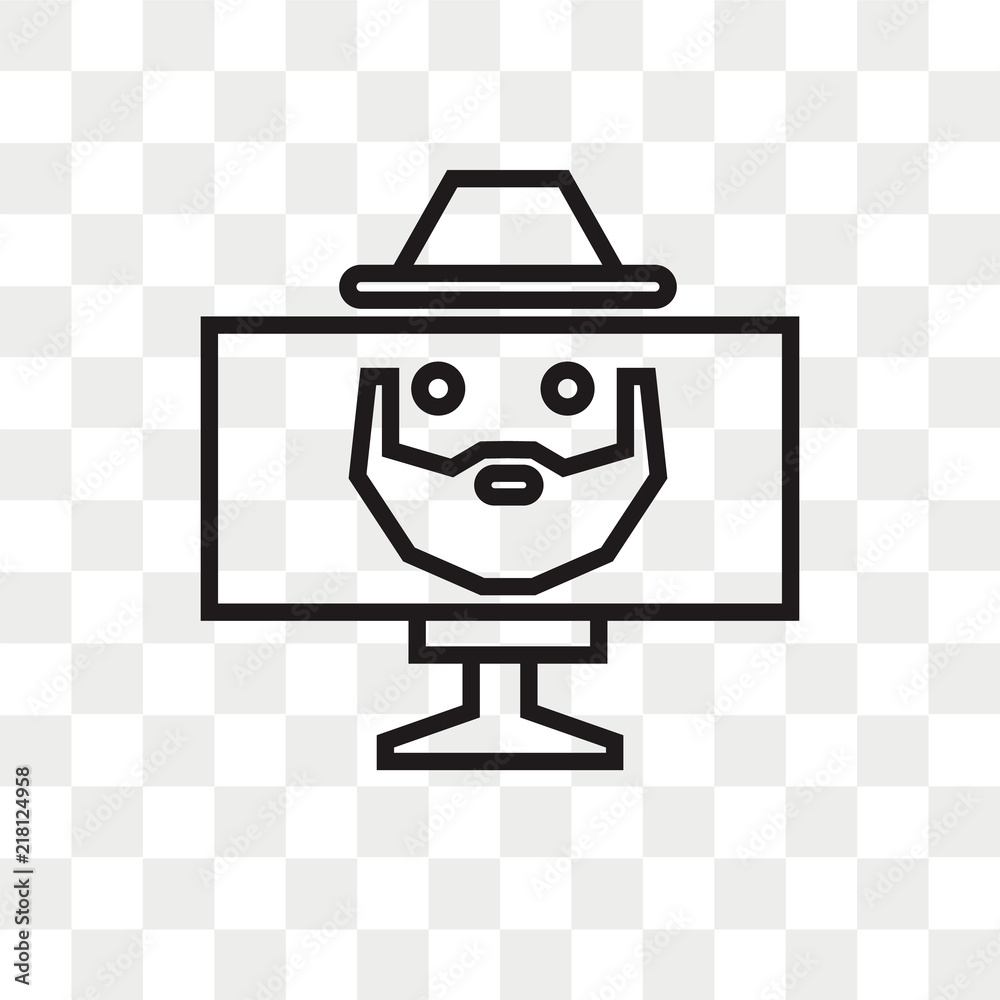 Robber vector icon isolated on transparent background, Robber logo ...