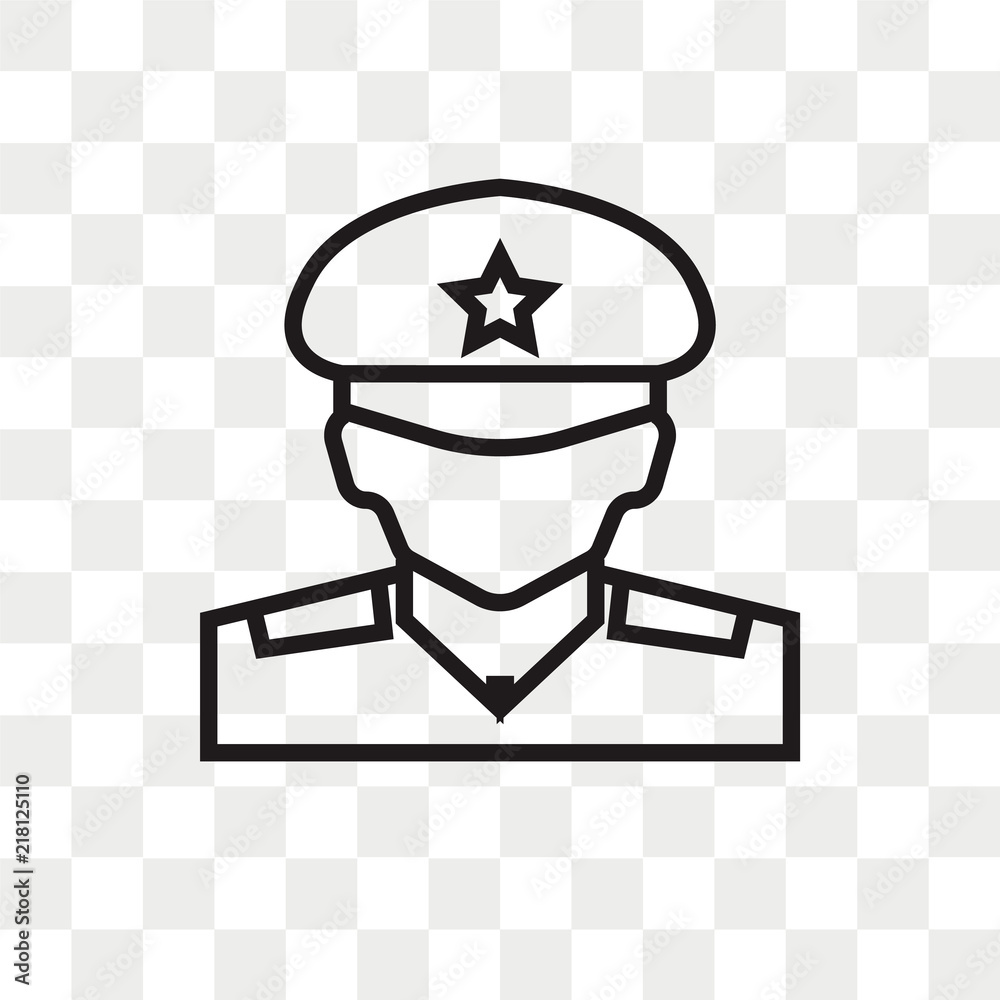Militar vector icon isolated on transparent background, Militar logo ...