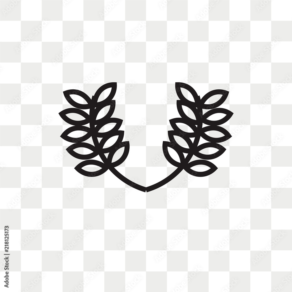 Two branches vector icon isolated on transparent background, Two ...