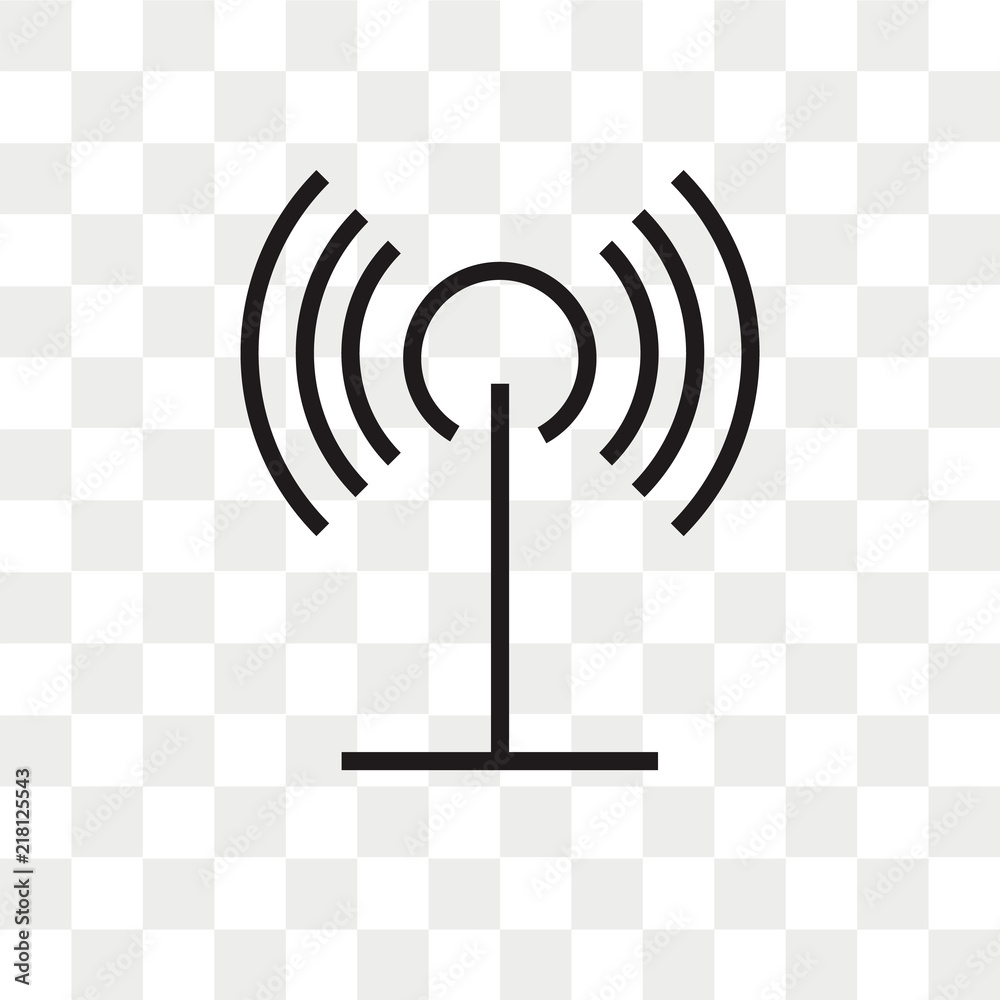 Antenna vector icon isolated on transparent background, Antenna logo ...