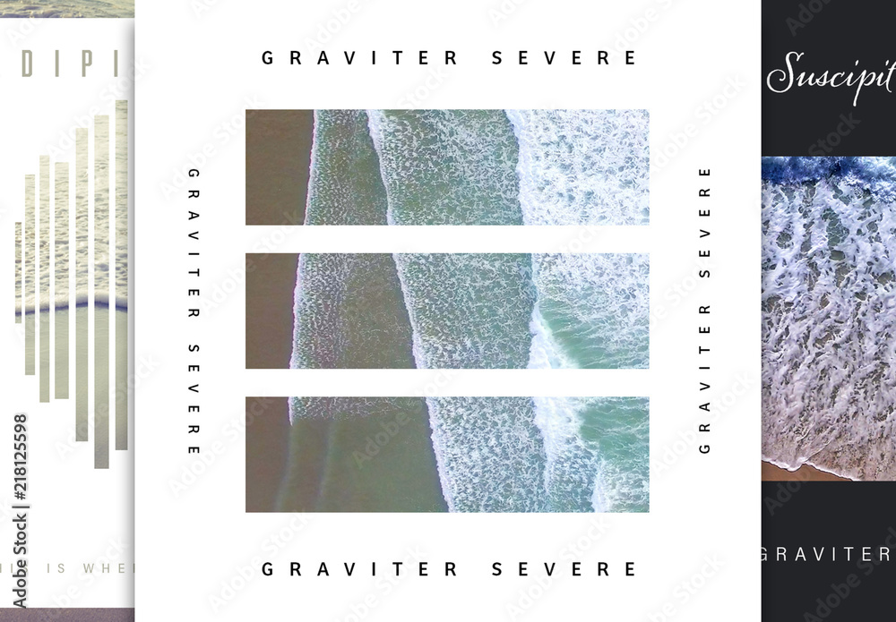 Social Media Post with Photo Placeholders Stock Template | Adobe Stock