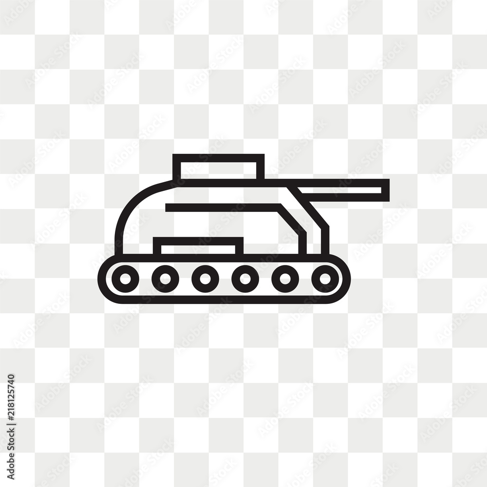 Tank vector icon isolated on transparent background, Tank logo design ...