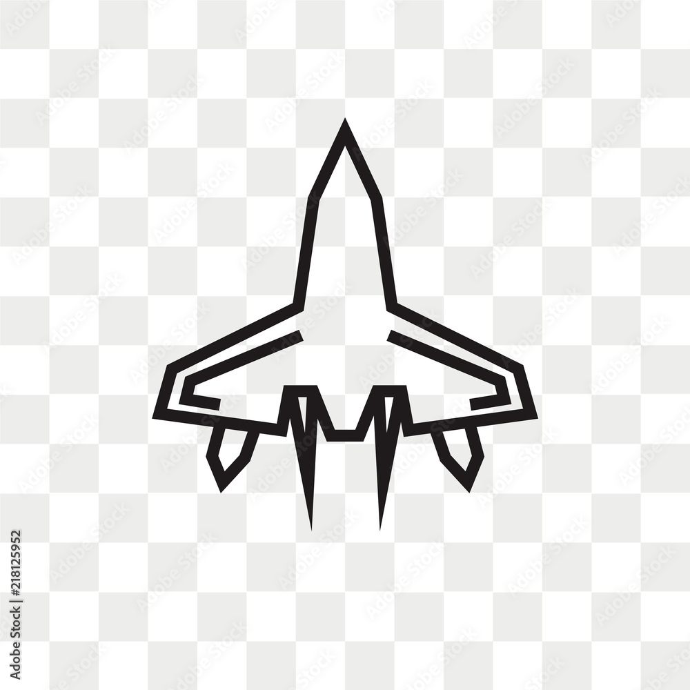 Jet vector icon isolated on transparent background, Jet logo design ...