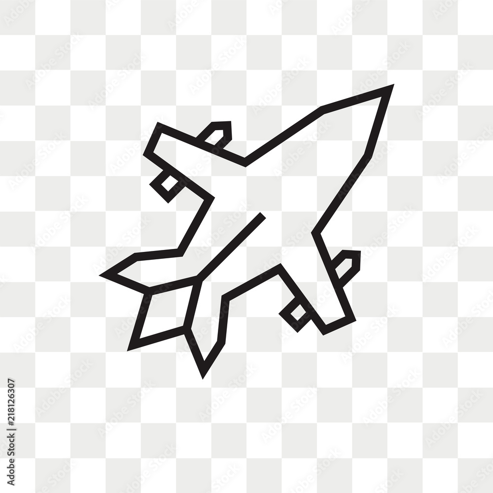 Jet vector icon isolated on transparent background, Jet logo design ...