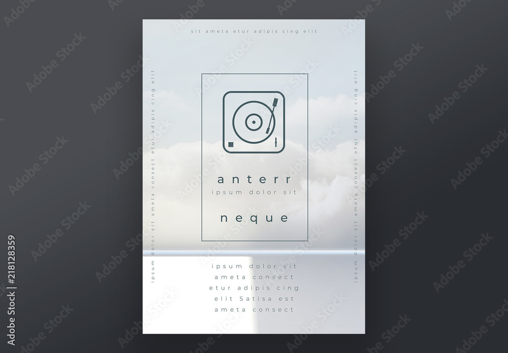 Event Flyer Layout with Photo Placeholder Stock Template | Adobe Stock
