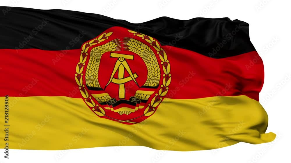 Vidéo Stock Nva East Germany Flag, Isolated View Realistic Animation ...