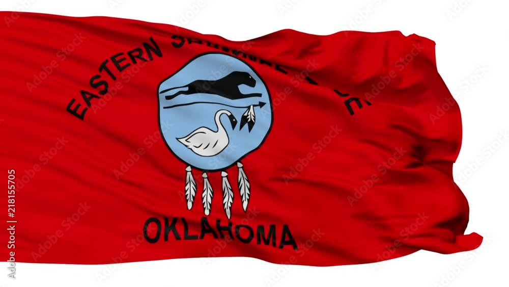 The Eastern Shawnee Tribe Of Oklahoma Indian Flag, Isolated View ...
