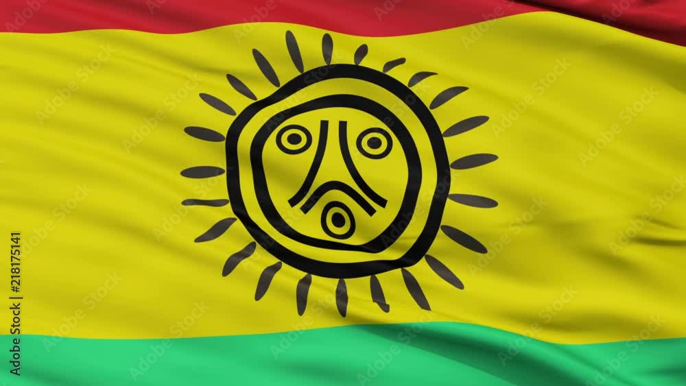 The Jatibonicu Taino Tribal Nation Indian Flag, Closeup View Realistic ...