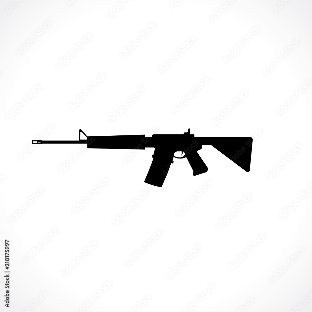 semi-automatic rifle Stock Vector | Adobe Stock