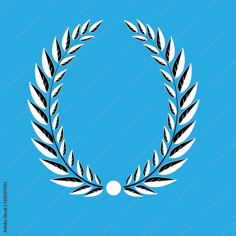 Laurel wreath reward. Modern symbol of victory and award achievement ...