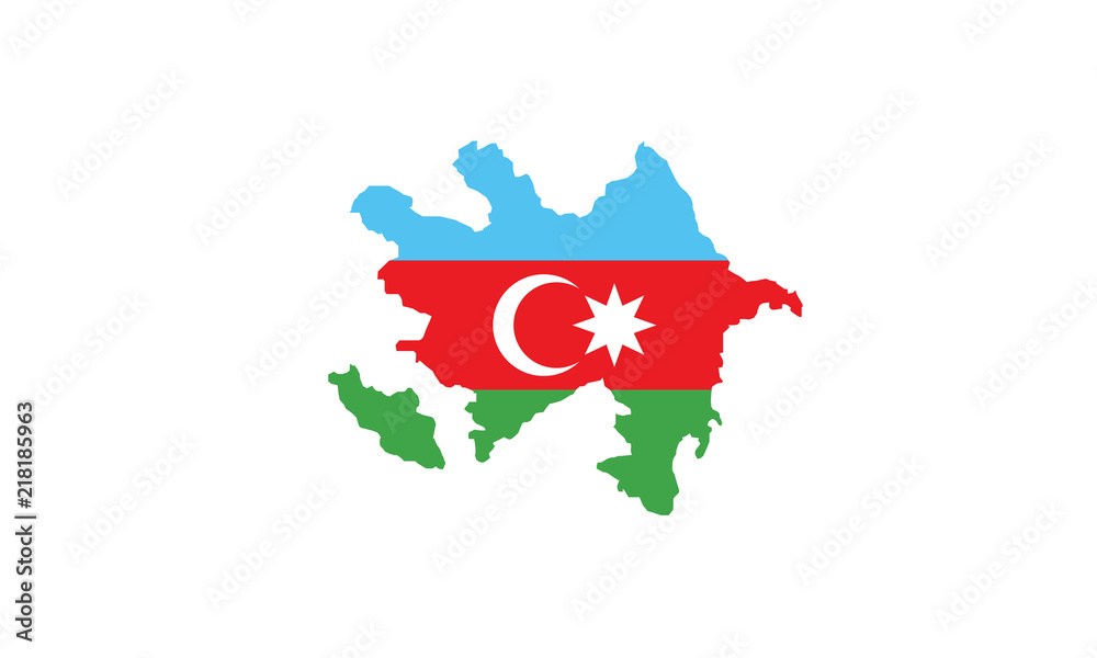 Azerbaijan outline map black country shape state Stock Vector | Adobe Stock