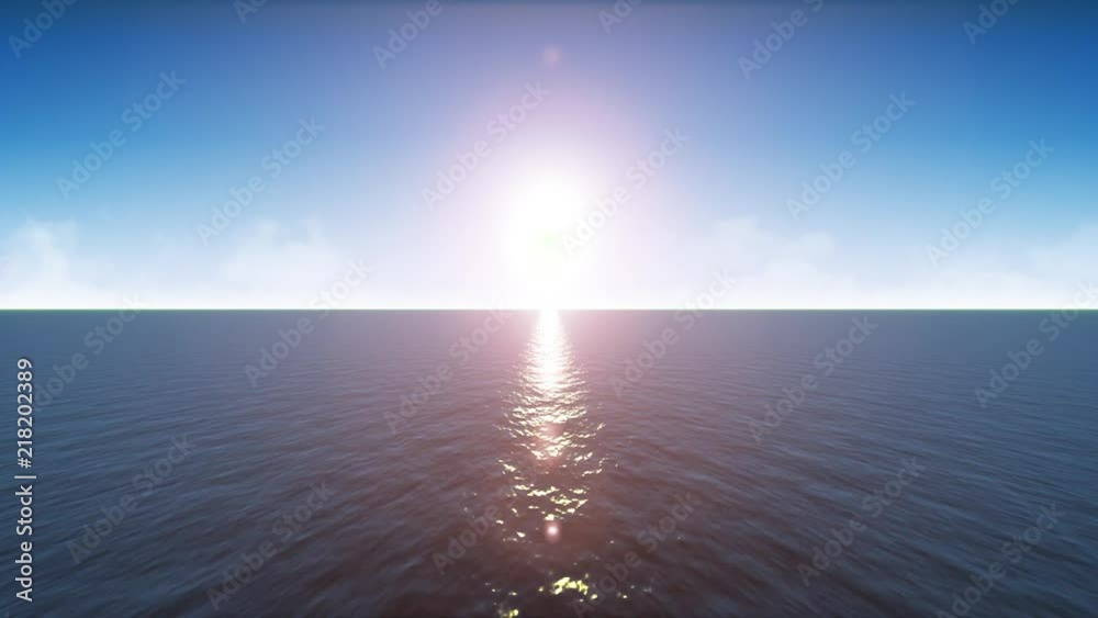 Vidéo Stock 4k Ocean Landscape Horizon Loop/ Animation of loopable ...