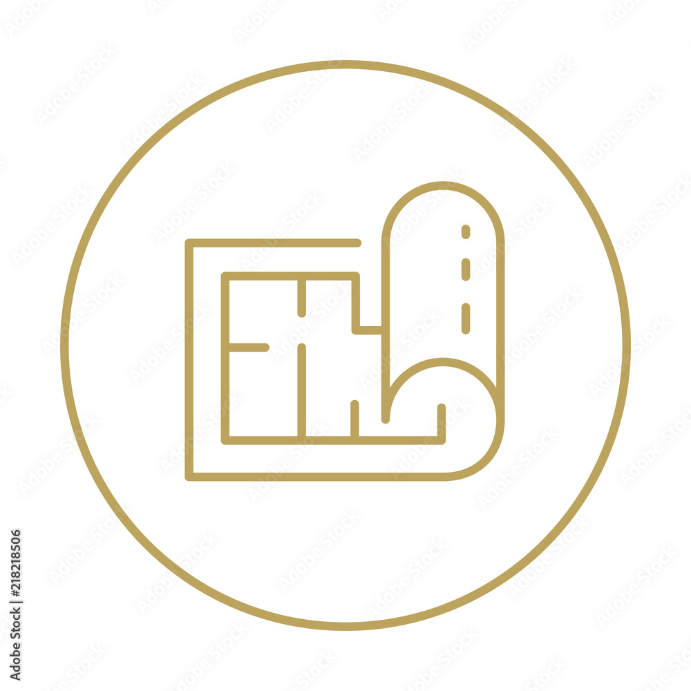 Vector plan icon with drops up for the architecture and engineering ...