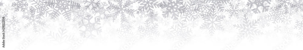 Christmas horizontal seamless banner or background of many layers of ...