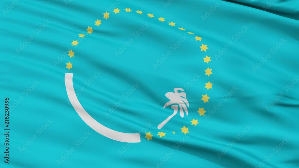 Spc Flag, Closeup View Realistic Animation Seamless Loop - 10 Seconds ...