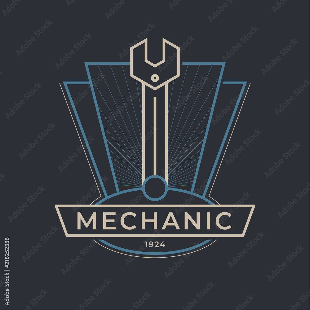 Auto mechanic service. Mechanic service logo set. Repair service auto ...
