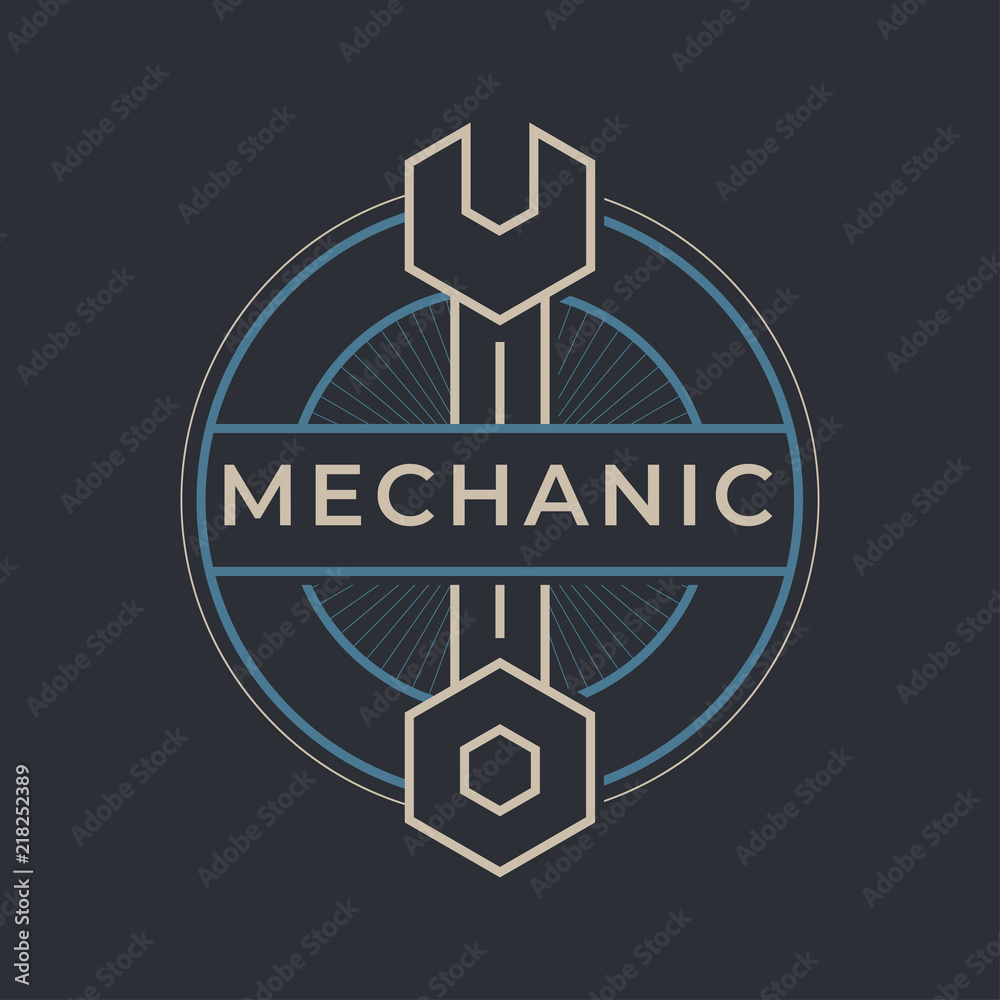 Auto mechanic service. Mechanic service logo set. Repair service auto ...