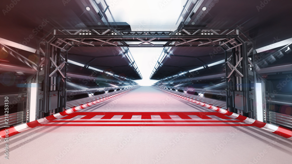 illuminated race track finish line Stock Illustration | Adobe Stock