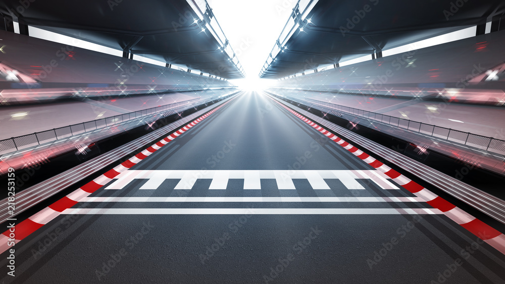 illuminated race track with motion blur Stock Illustration | Adobe Stock