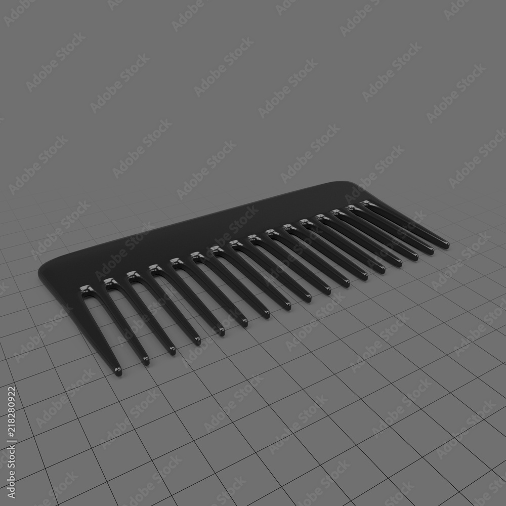 Small wide tooth comb Stock 3D asset | Adobe Stock